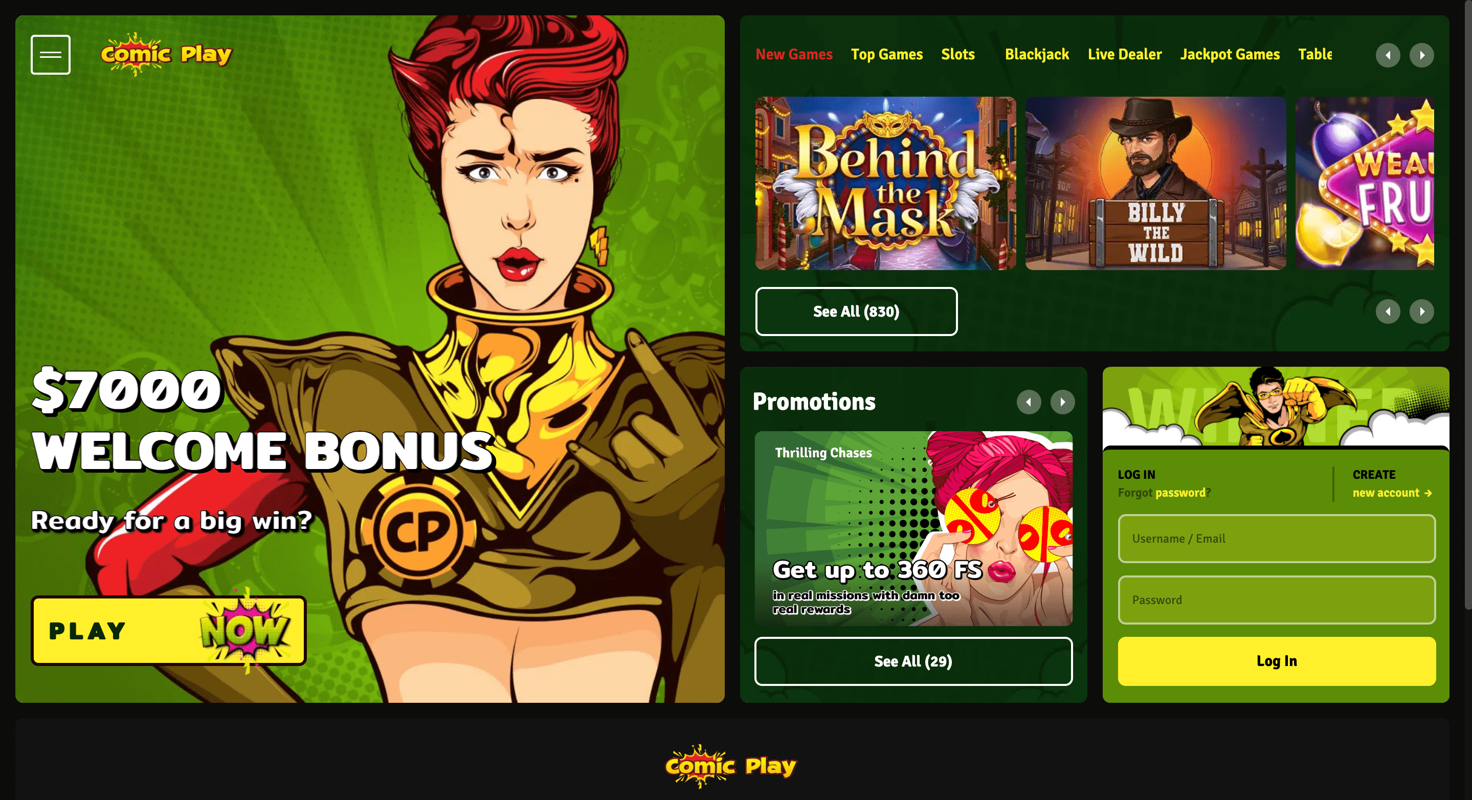 Comic Play Mobile Gaming - Play Anywhere & Anytime with Casino App!